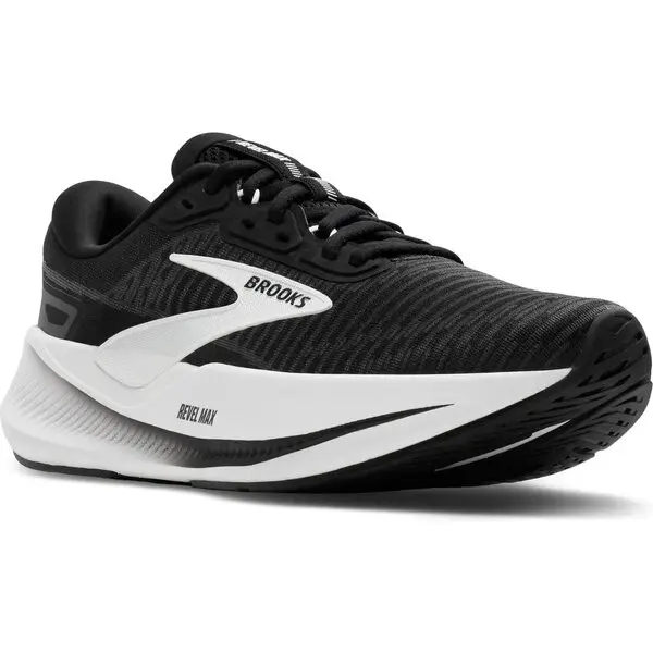 Brooks Revel Max Running Shoe - Black/grey/white