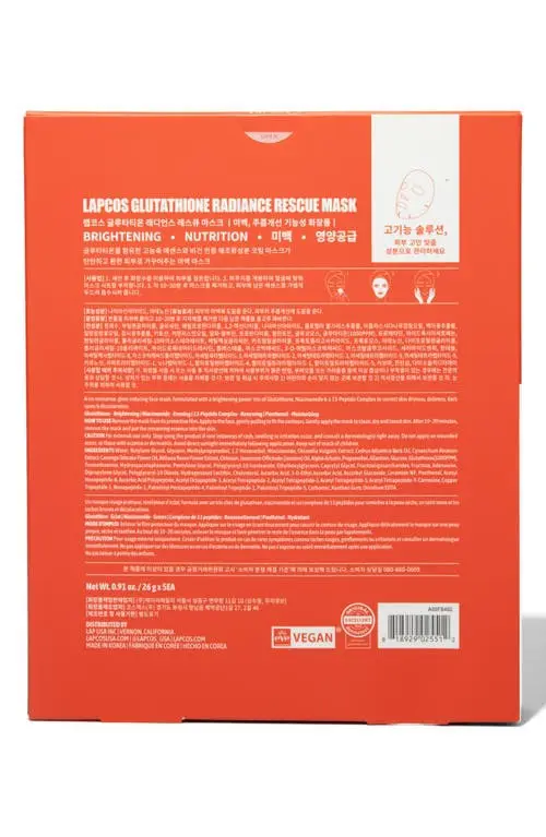 LAPCOS Glutathione Radiance Rescue Sheet Mask