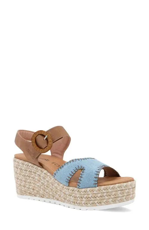 Naot Majorca Platform Sandal - Latte Brown/denim