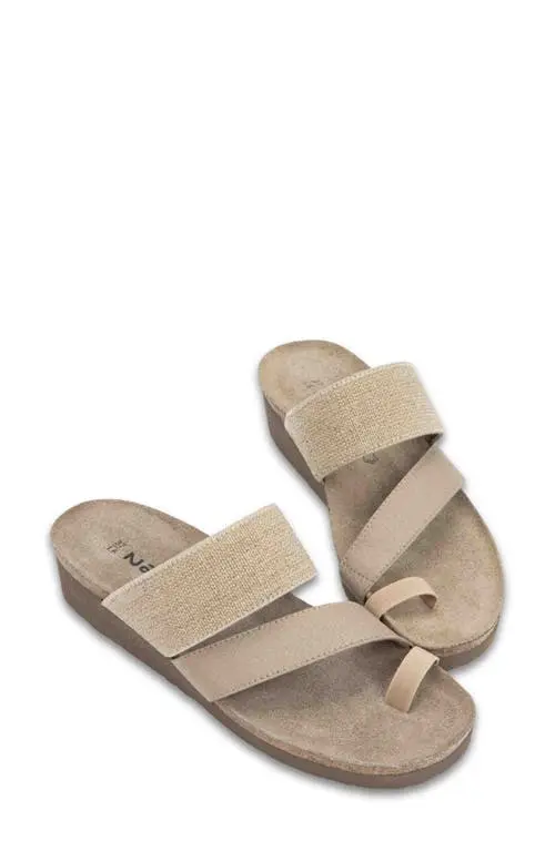 Naot Sia Toe Loop Sandal - Beige/beige Elastic