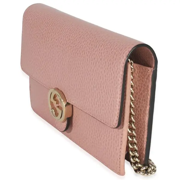 Gucci Interlocking G Wallet On Chain - Pink