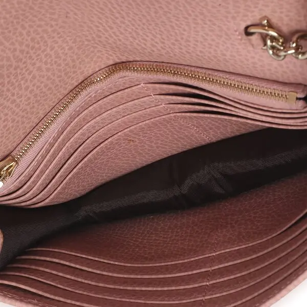 Gucci Interlocking G Wallet On Chain - Pink