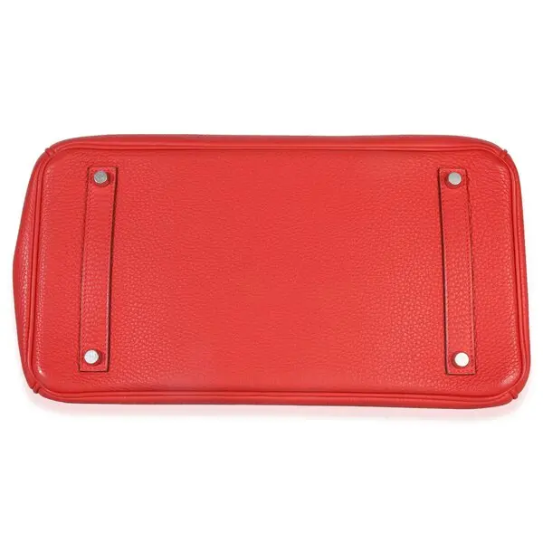 Hermès Rouge Casaque Togo Birkin 35 Phw - Red
