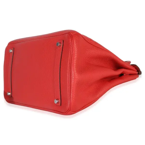 Hermès Rouge Casaque Togo Birkin 35 Phw - Red