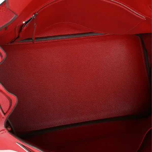 Hermès Rouge Casaque Togo Birkin 35 Phw - Red