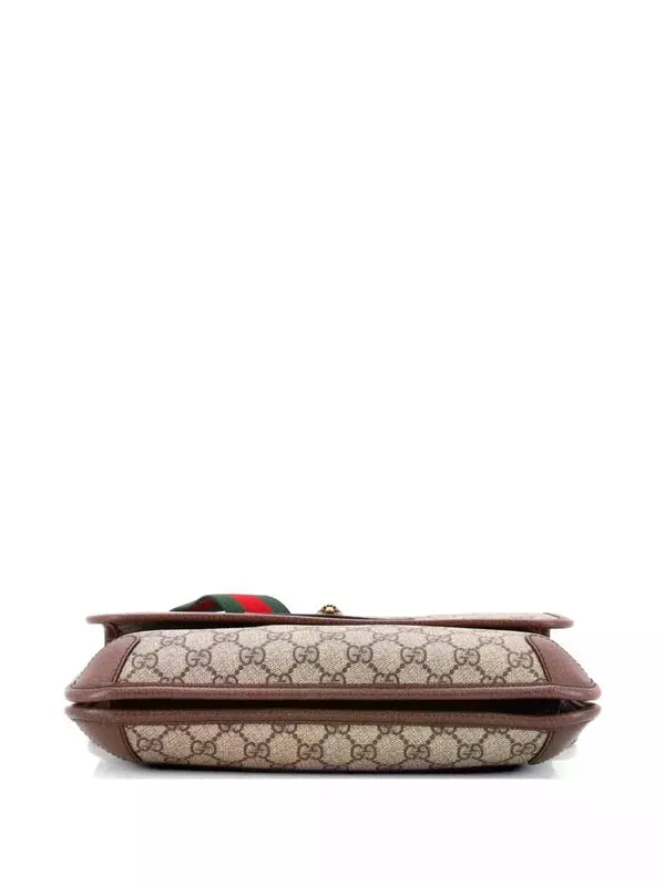 Gucci Neo Vintage Flap Messenger Gg Coated Canvas Medium Crossbody Bag - Brown