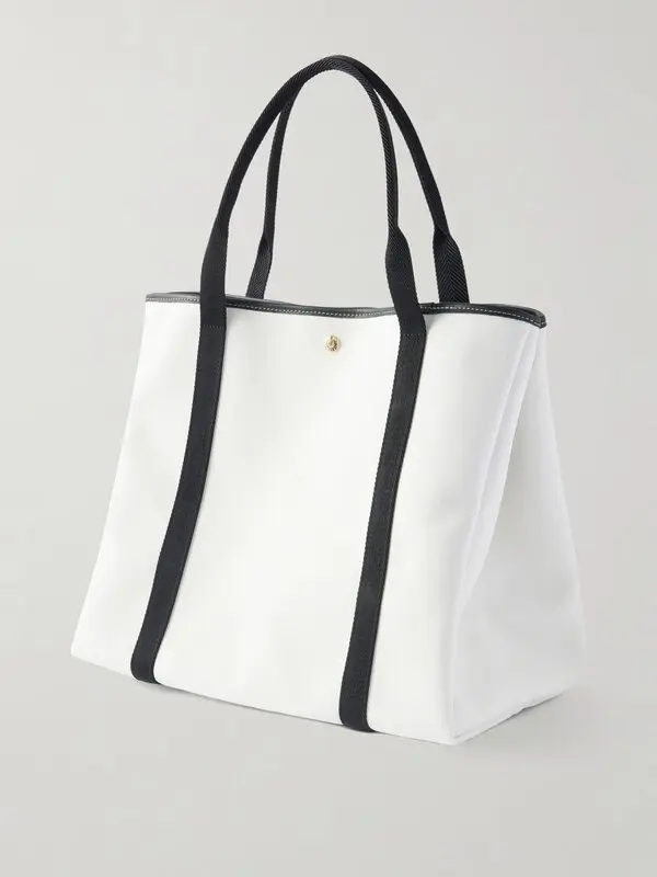 Rue De Verneuil Traversée Large Canvas Tote - White