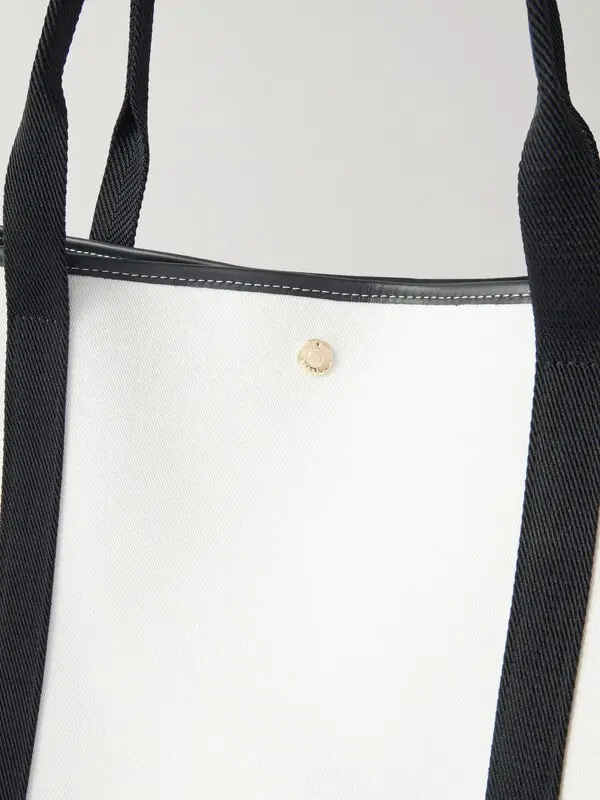 Rue De Verneuil Traversée Large Canvas Tote - White