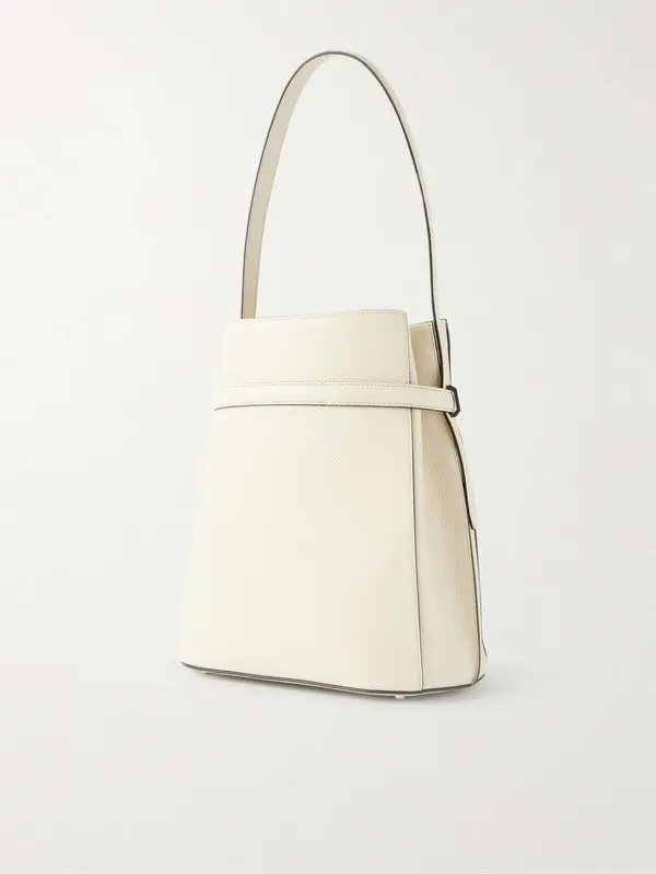 TOTEME Belted Textured-leather Tote