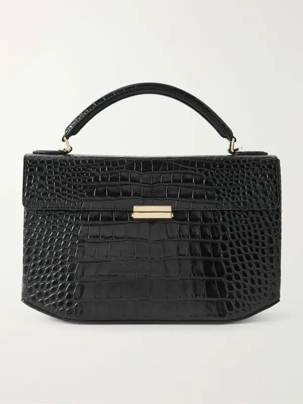 TOTEME Clip Croc-effect Leather Shoulder Bag