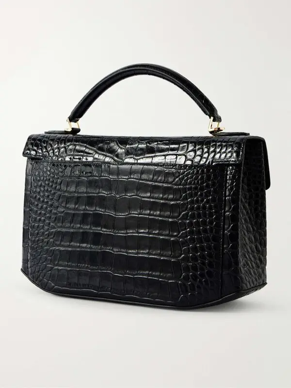 TOTEME Clip Croc-effect Leather Shoulder Bag