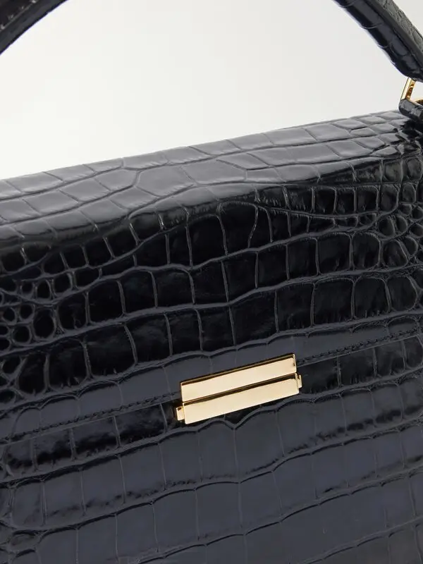 TOTEME Clip Croc-effect Leather Shoulder Bag