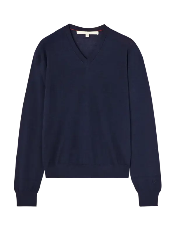 RÙADH Oscar Embroidered Merino Wool Sweater - Blue