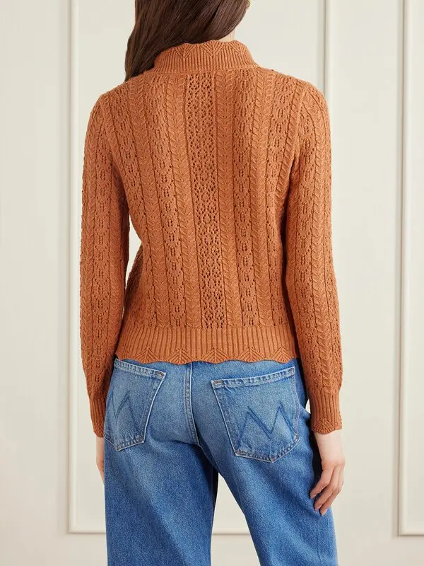 Ralph Lauren Hannah Crocheted Cotton Sweater