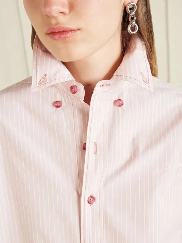 SANDERLAK Striped Cotton Shirt