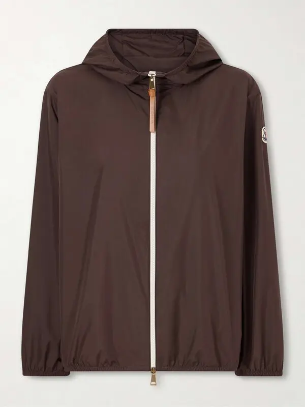 Moncler Fegeos Logo-appliquéd Hooded Shell Jacket - Brown