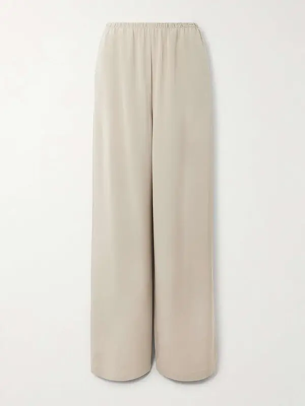 Max Mara Stretch-silk Wide-leg Pants