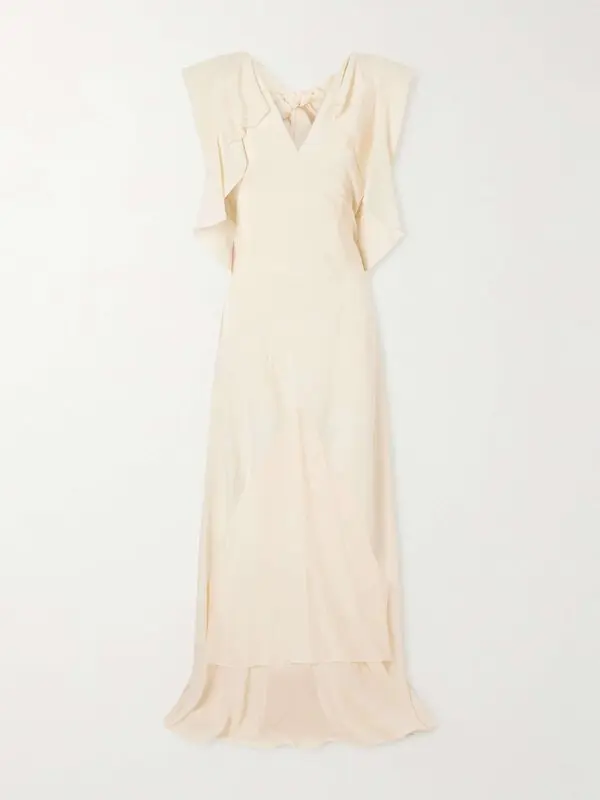 LANVIN Ruffled Silk-georgette Gown