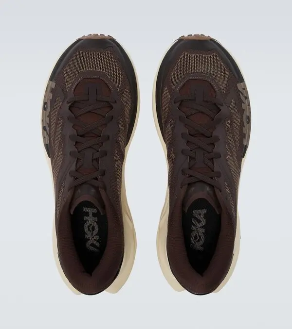 Hoka One One Mafate X Trail Running Sneakers - Brown