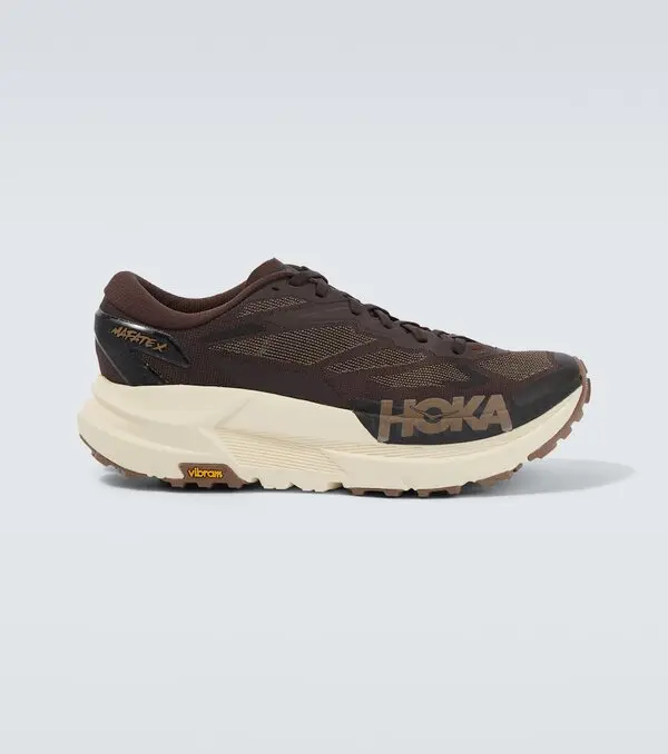 Hoka One One Mafate X Trail Running Sneakers - Brown