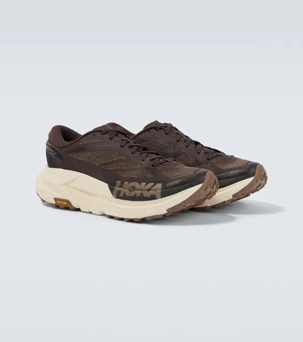 Hoka One One Mafate X Trail Running Sneakers - Brown