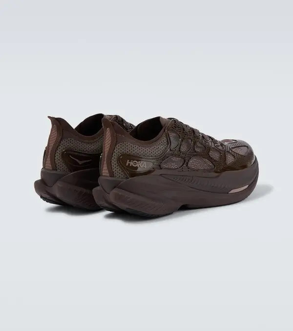 Hoka One One Mach X Caged Running Shoes - Brown