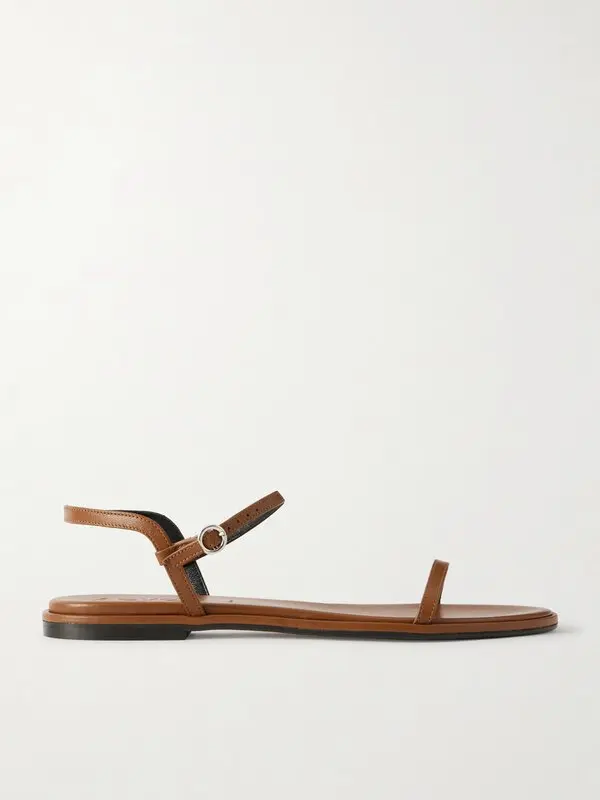 AeydĒ Nettie Leather Slingback Sandals - Brown