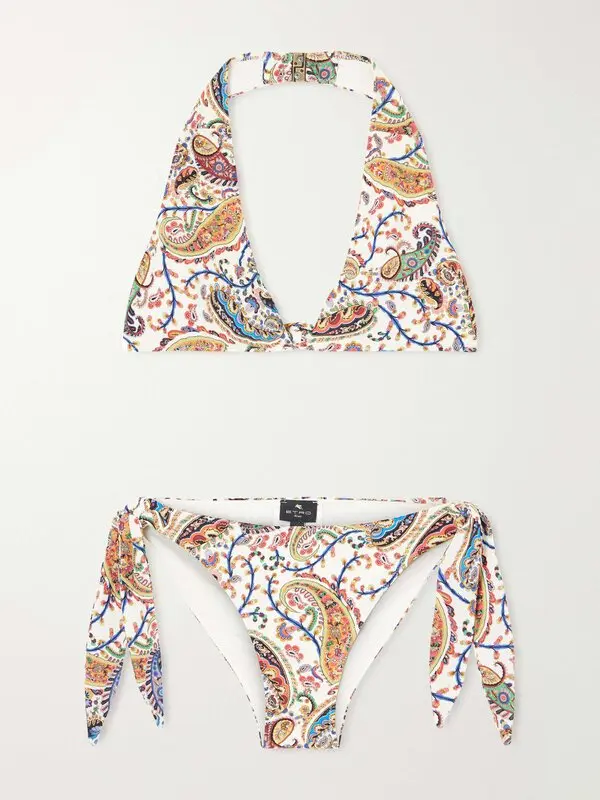 Etro Paisley-print Halterneck Bikini - Multi