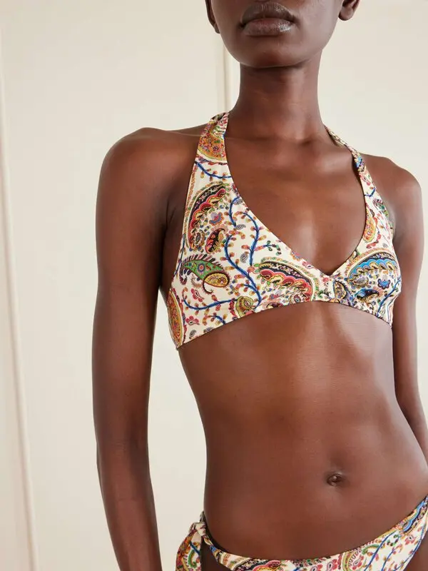 Etro Paisley-print Halterneck Bikini