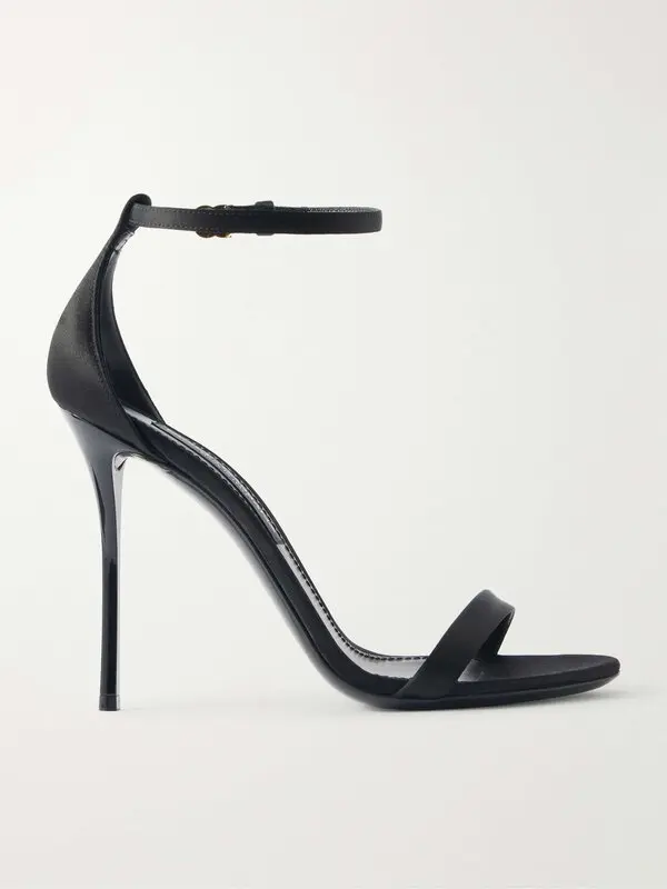 Dolce & Gabbana Satin Sandals - Black