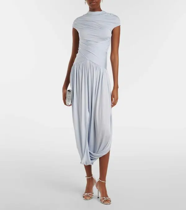 SELF-PORTRAIT Draped Midi Dress
