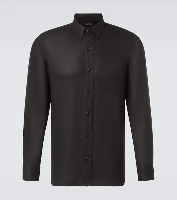 TOM FORD Gabardine Shirt - Black