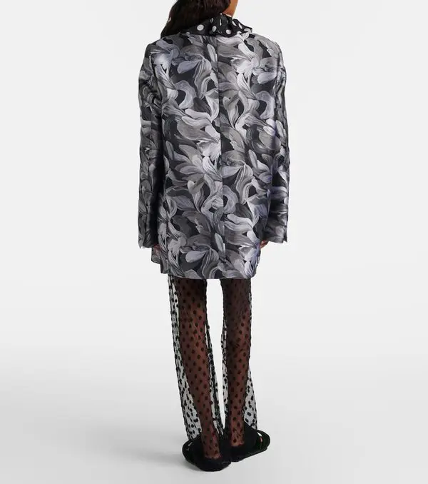 Dries Van Noten Polka-dot Mesh Slim Pants