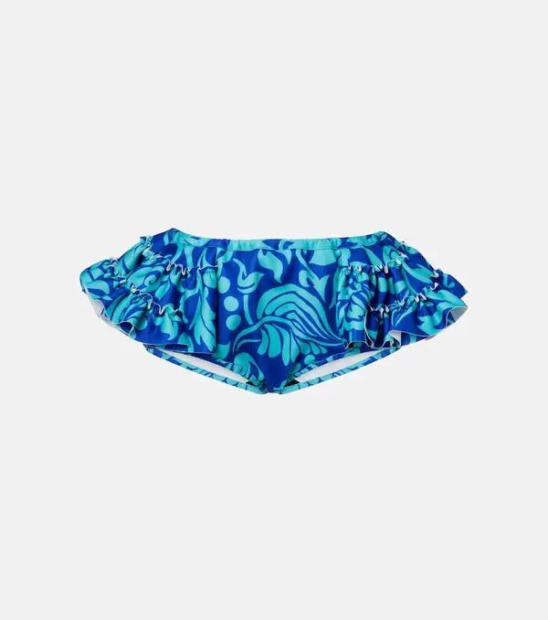 Dries Van Noten Printed Ruffled Shorts