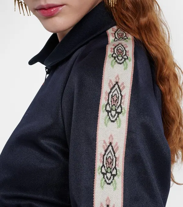 Etro Cropped Track Jacket - Blue