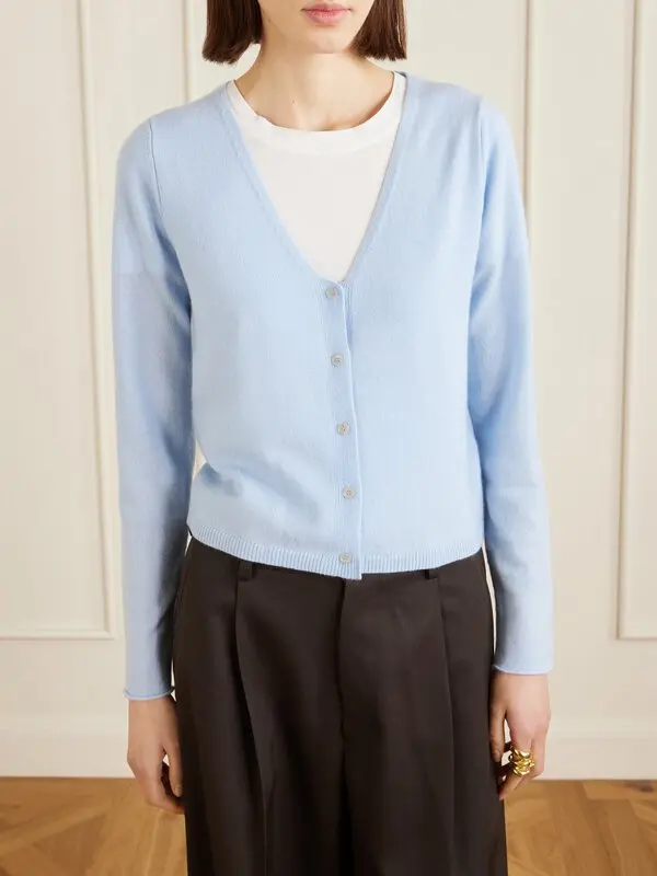 ALLUDE Cashmere V-neck Cardigan
