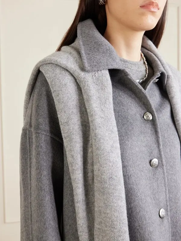 ANINE BING Luca Wool And Cashmere-blend Jacket - Gray