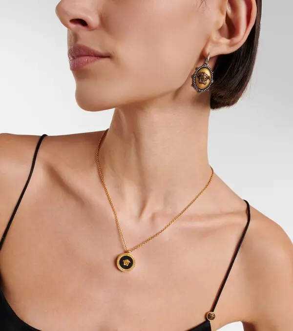 Versace Tivoli Medusa Earrings - Brown