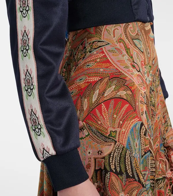 Etro Cropped Track Jacket - Blue