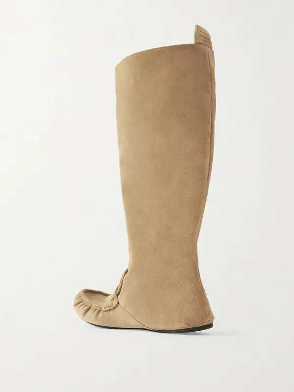 Acne Studios Suede Knee High Boots - Neutrals