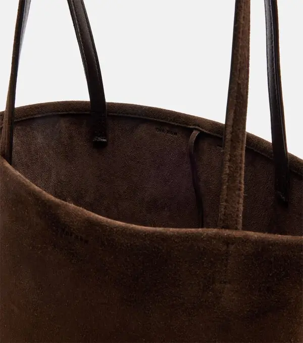 THE ROW Park Edge Medium Suede Tote Bag - Brown