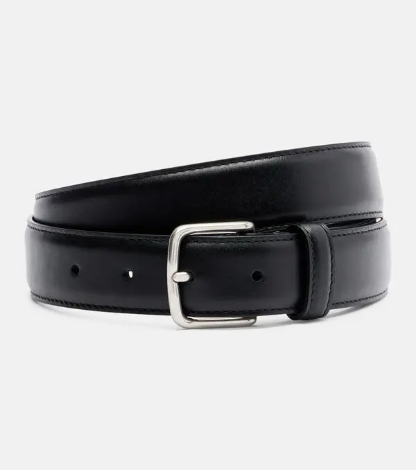 THE ROW Classic Leather Belt - Black