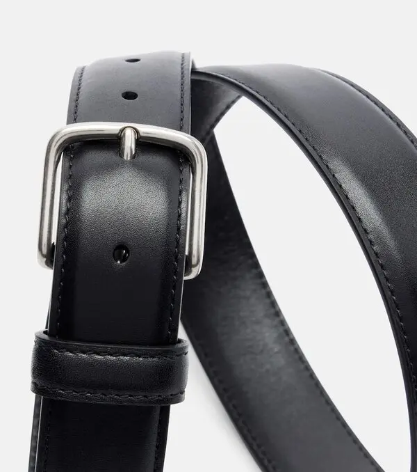 THE ROW Classic Leather Belt - Black
