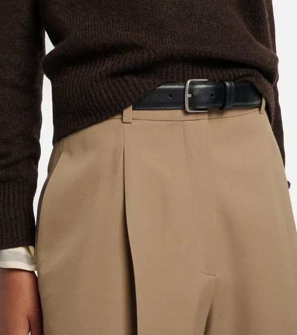 THE ROW Classic Leather Belt - Black