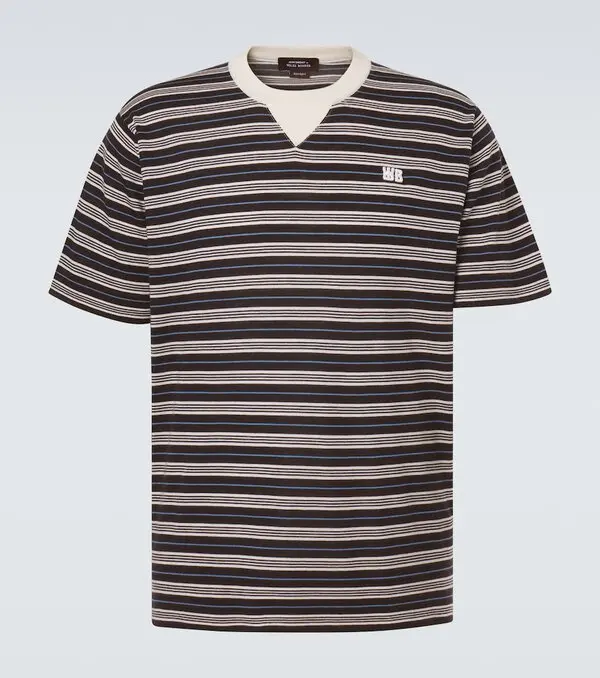 WALES BONNER Song Striped Wool And Cotton T-shirt