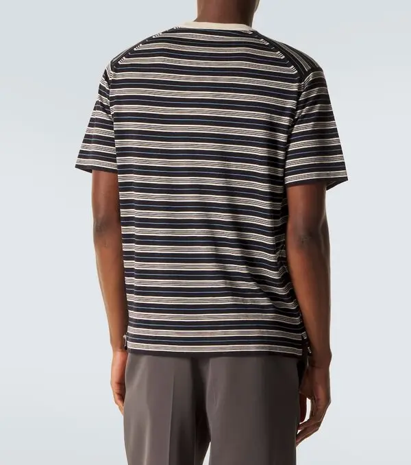 WALES BONNER Song Striped Wool And Cotton T-shirt