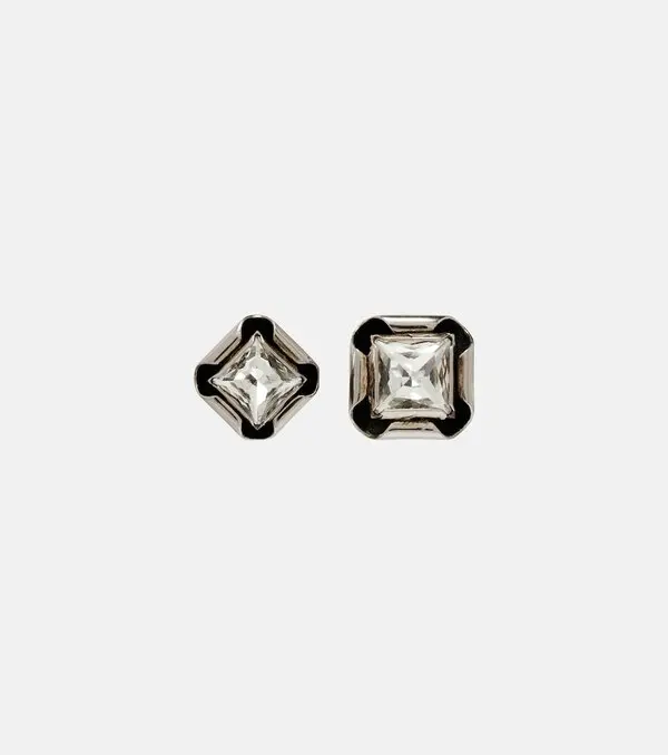 Givenchy Crystal-embellished Stud Earrings - Silver