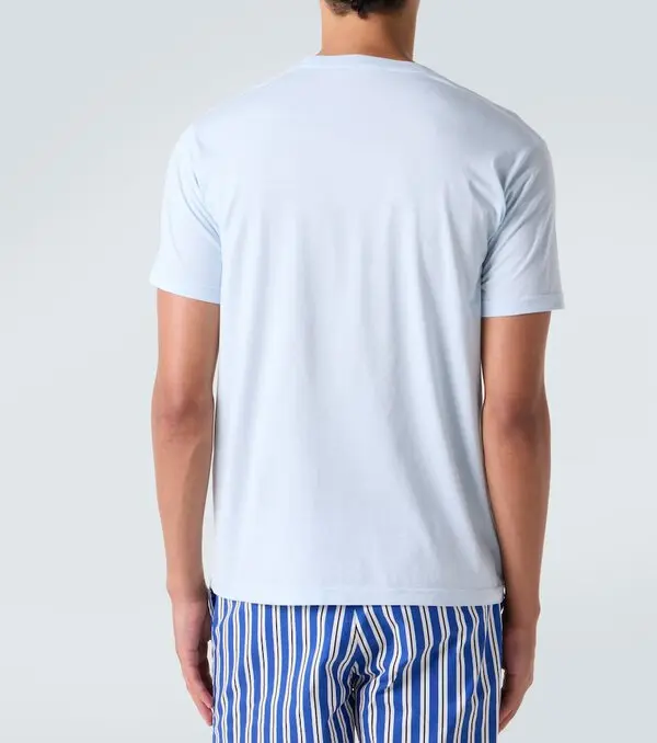 TOM FORD Cotton And Silk Jersey T-shirt - Blue