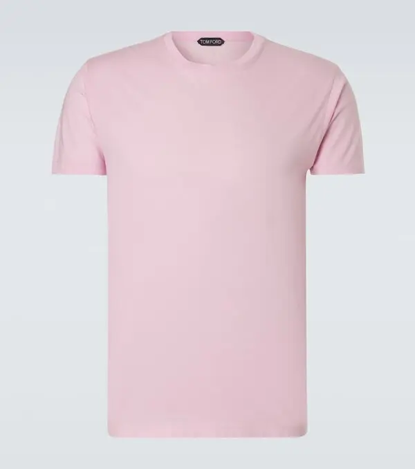 TOM FORD Cotton And Silk Jersey T-shirt - Pink