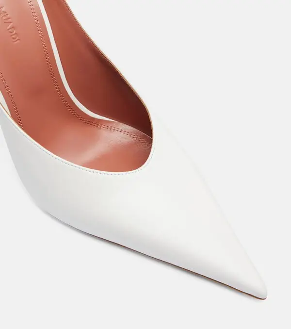 Amina Muaddi Anok Leather Pumps